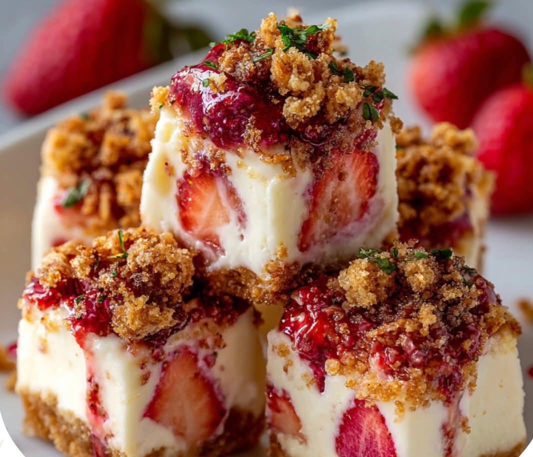 Strawberry Crunch Cheesecake Bites – My Website