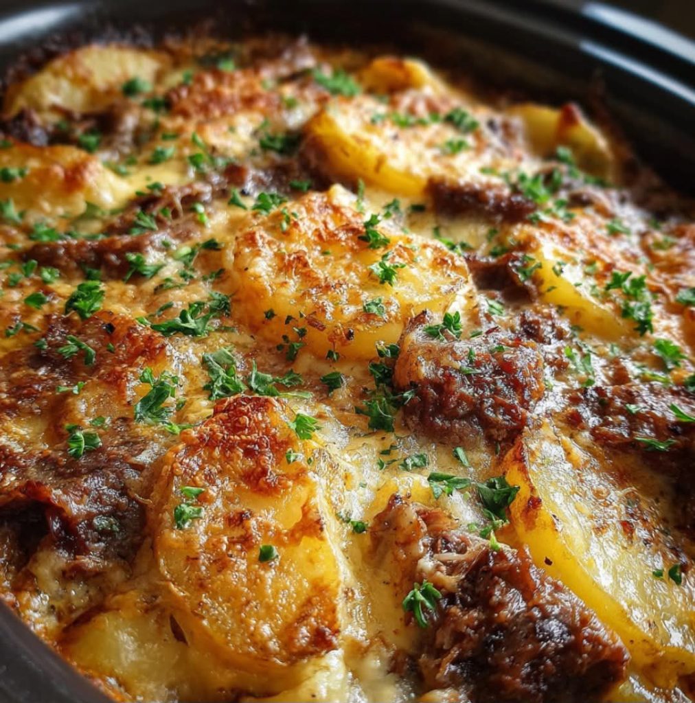 Slow Cooker Beef and Potato Au Gratin – My Website